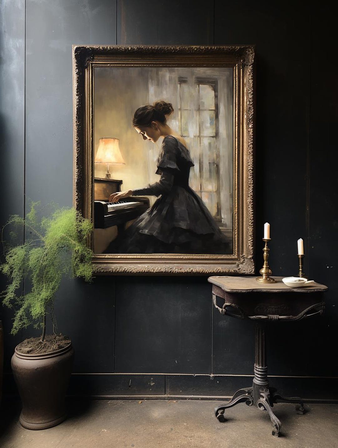 Dark Moody Prints - Dark Moody Print - Moody Oil Painting - Antique ...