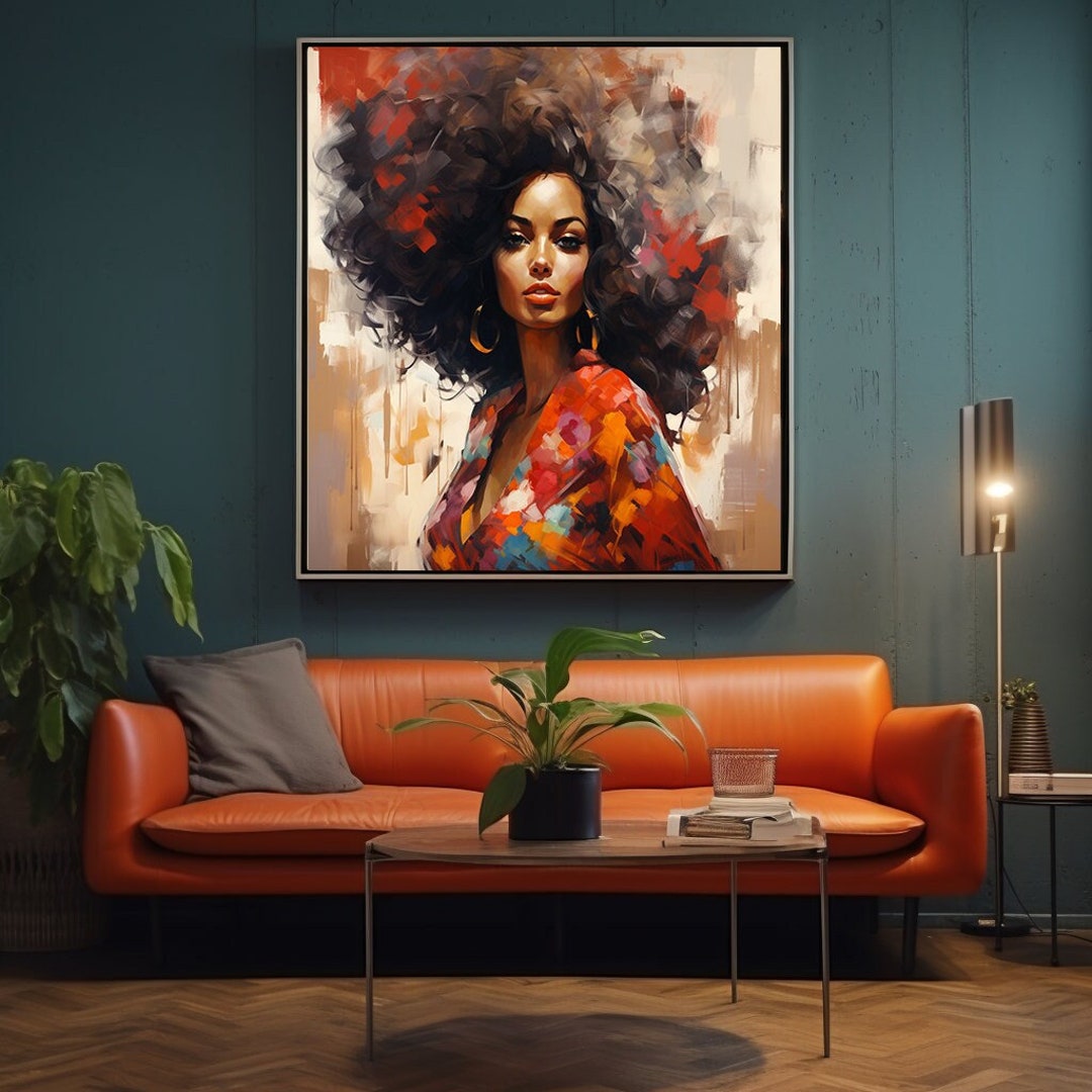 Afro Woman Print - Black Woman - Afro Woman Print - African American Wall Art - African American ...
