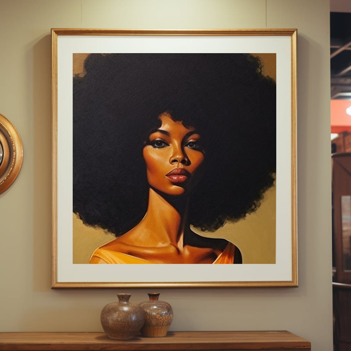 Afro Woman Prints Afro Woman Print African American Wall Art African ...