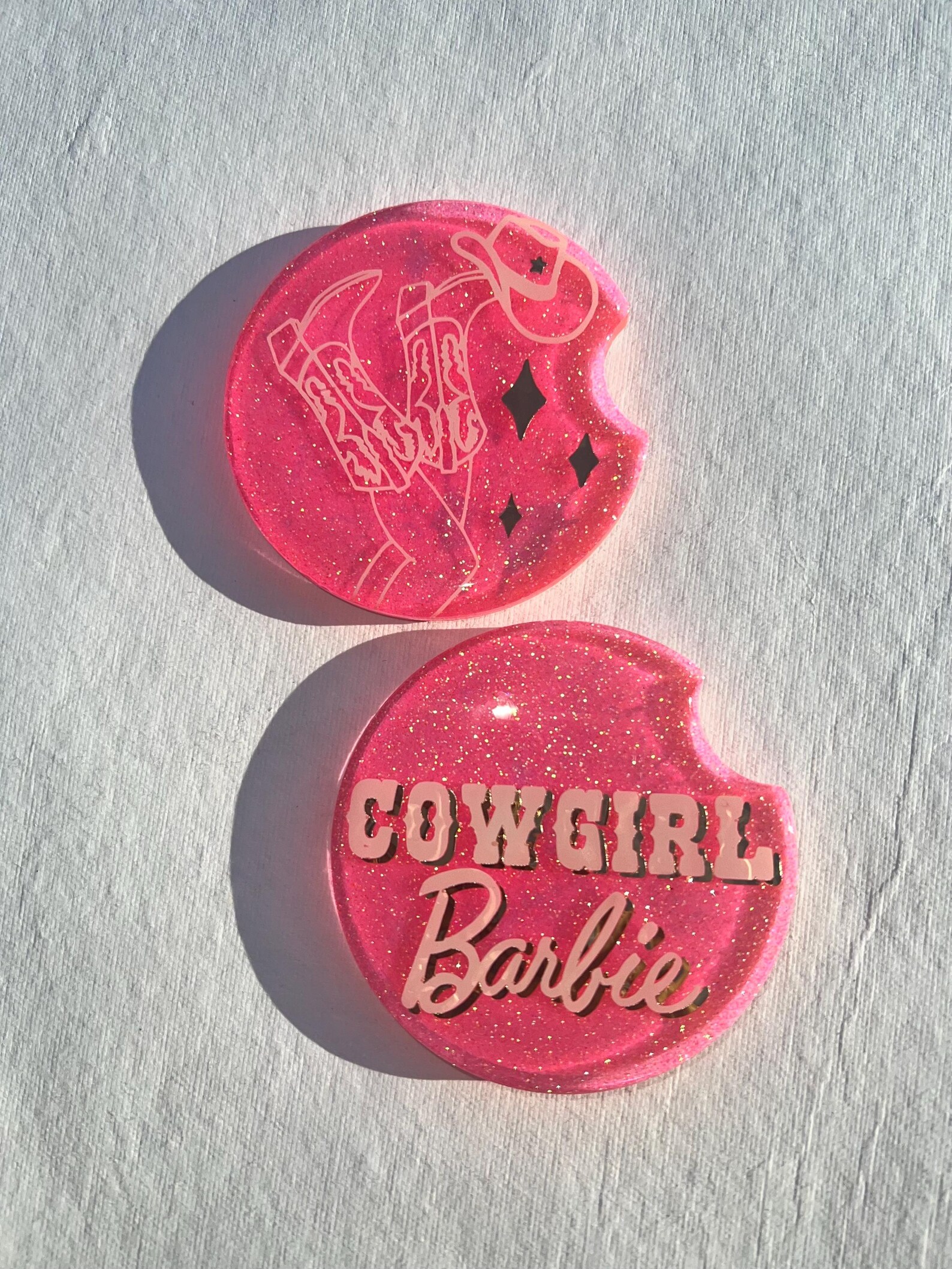 Cowgirl Barbie Car Coaster Set - Etsy