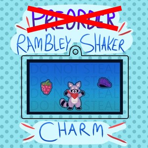 LIMITED STOCK! Rambley Raccoon Shaker Charms - Etsy