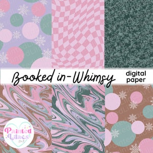 Booked in WHIMSY Digital Paper - Etsy
