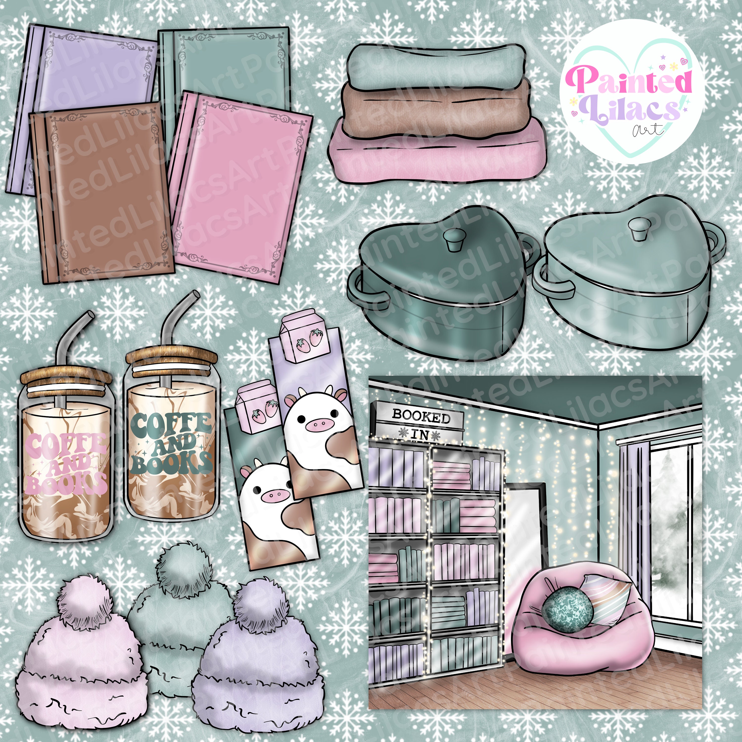 Booked in WHIMSY Clipart - Etsy