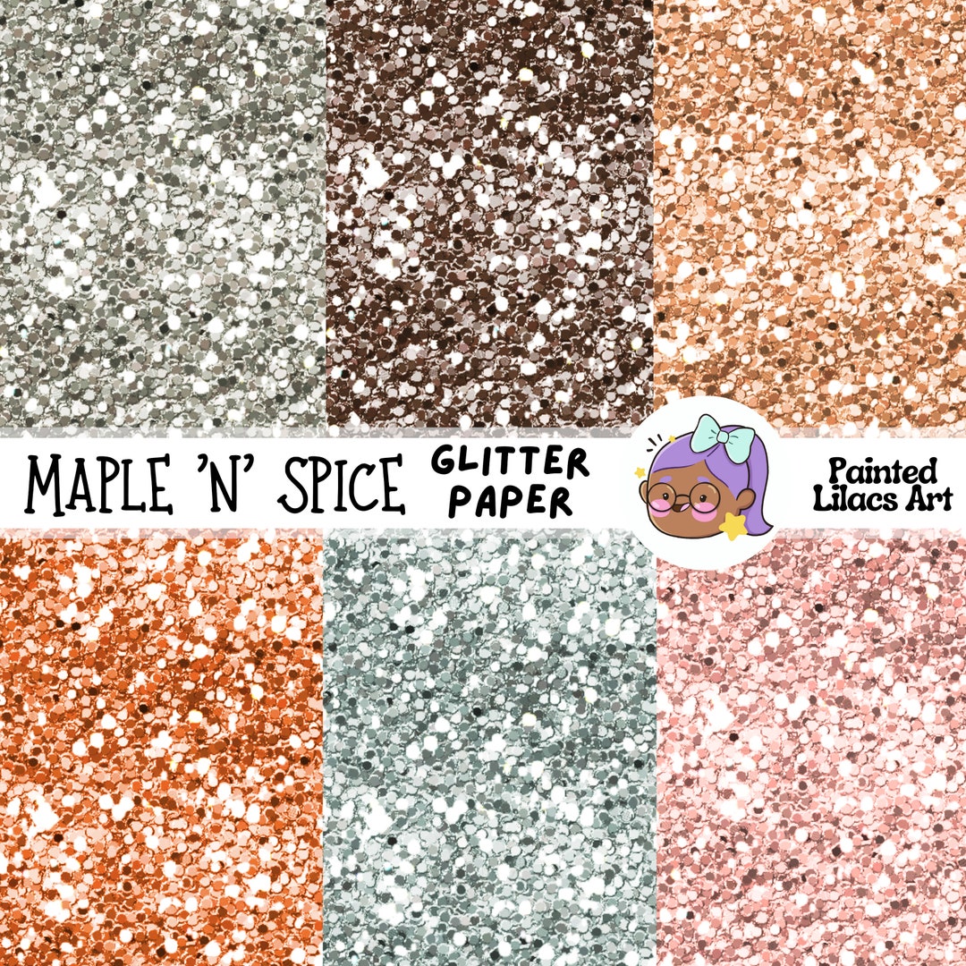 Maple 'n Spice Glitter Digital Paper/fall Clipart/baking Clipart/autumn ...