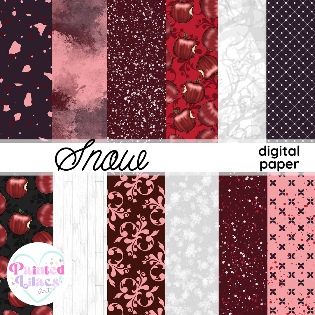 Snow Digital Paper - Etsy