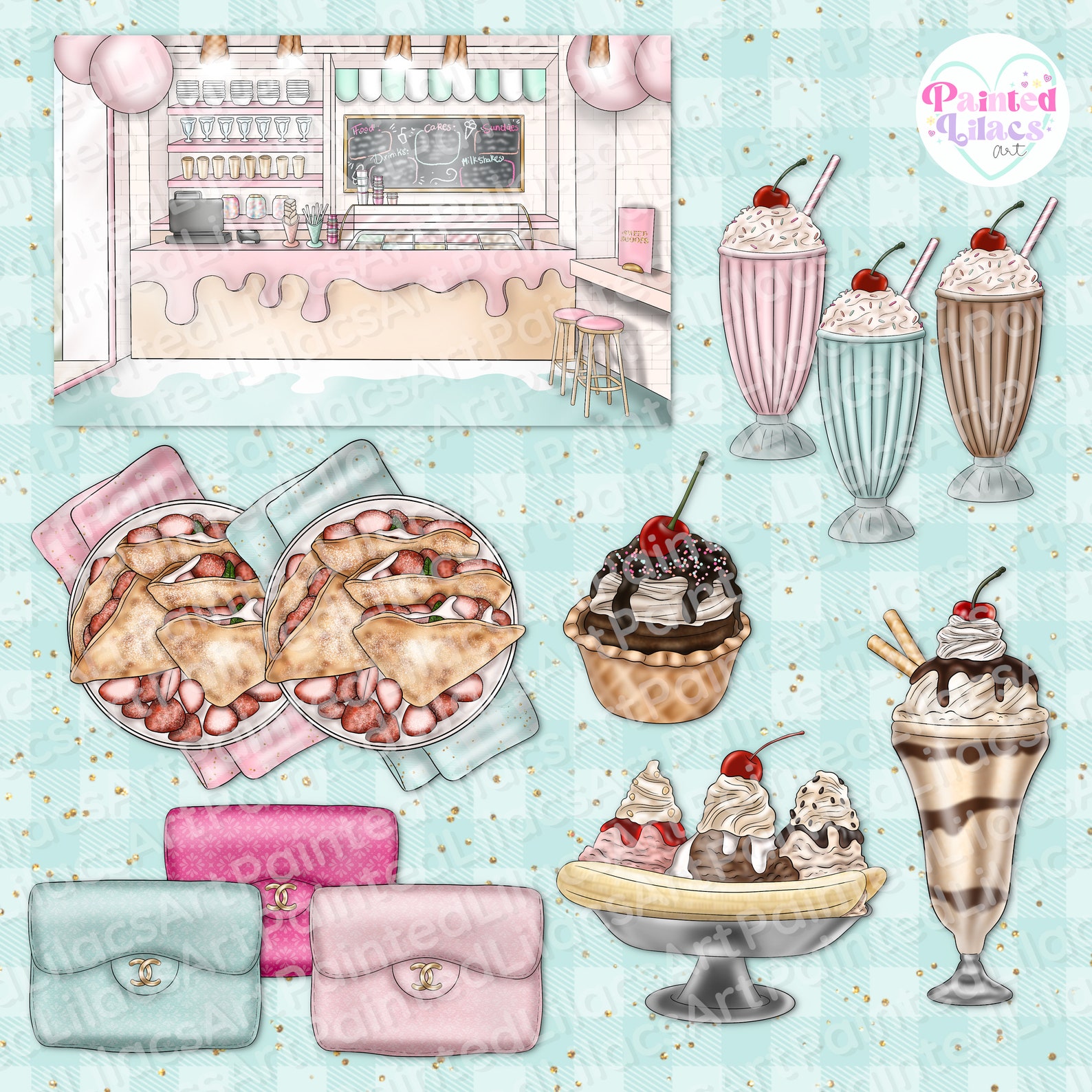 Sundae - Clipart/ice Cream Clipart/summer Clipart/ice Cream/planner ...