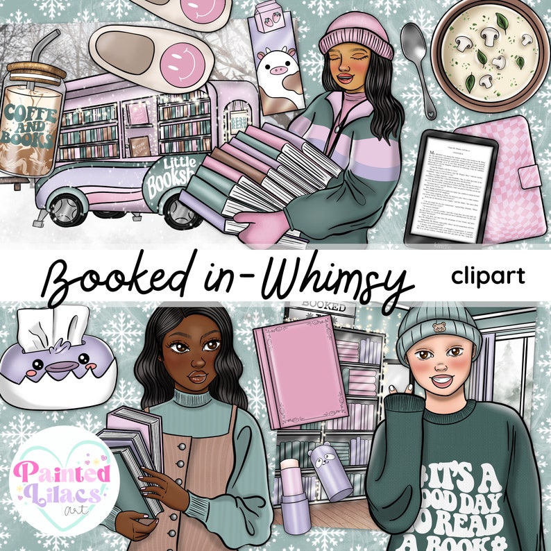Booked in WHIMSY Clipart - Etsy