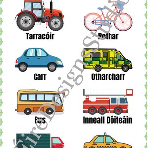 Irish Vocabulary Classroom Posters- Aesthetic Posters for Basic Words ...