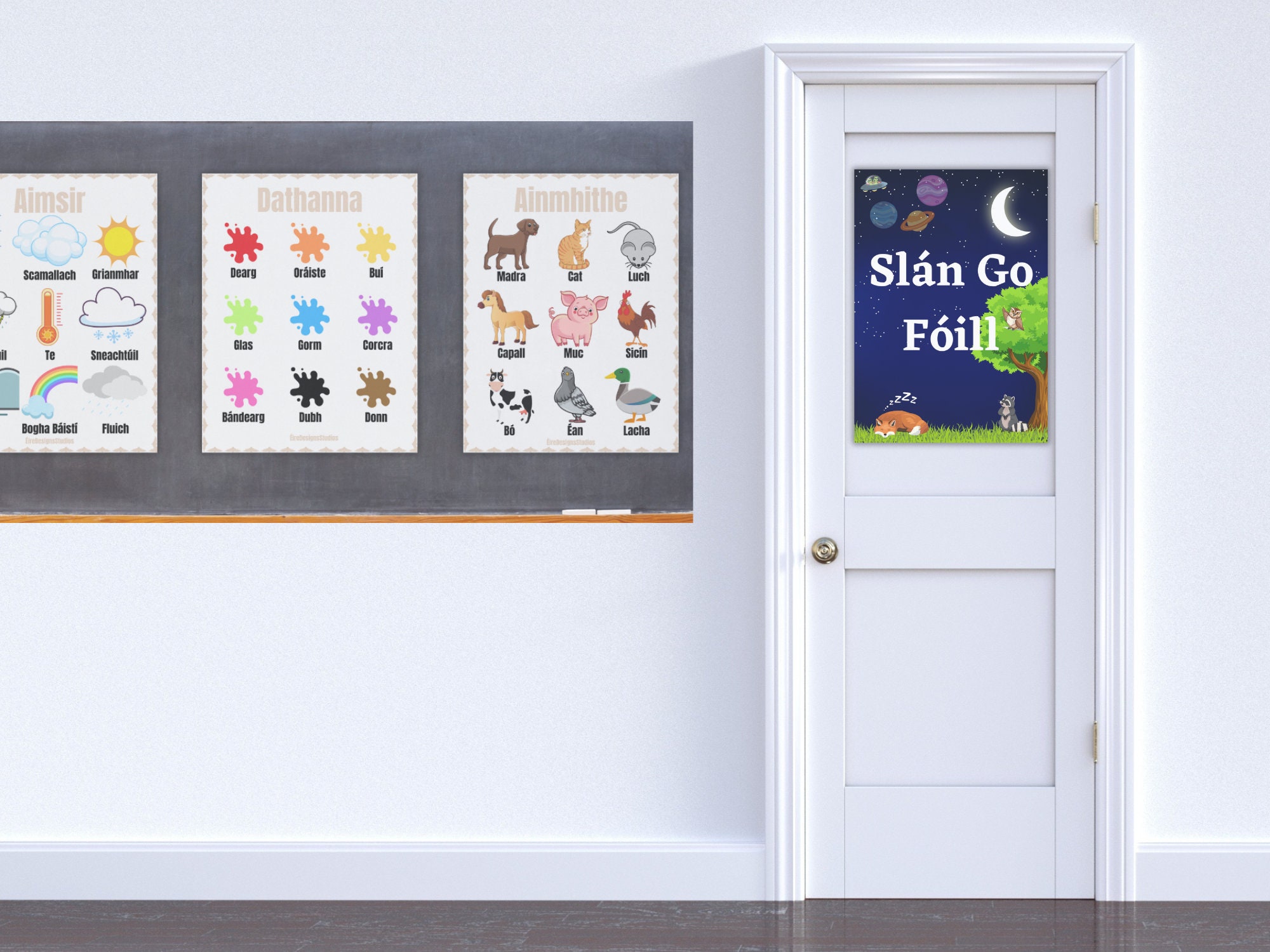 Irish Language Greeting Posters Classroom Decor Learning as - Etsy