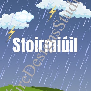 Weather Irish Vocabulary Classroom Posters- Aesthetic Posters for ...