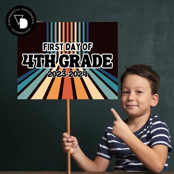 First Day & Last Day of School Signs for Pre-k to 5th Grade printable ...