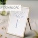 Light Blue Printable Wedding Table Number Cards, 5x7 Blue Boho Table ...