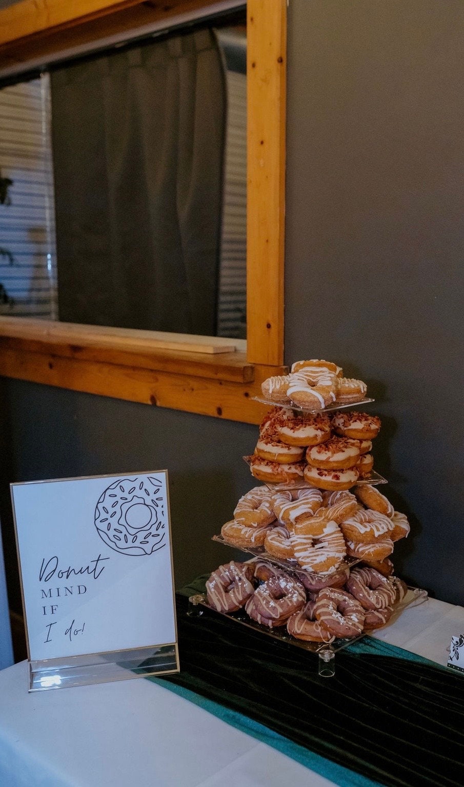 Donut Wedding Sign, 8x10 Cute Donut Wedding Sign, Donut Dessert Wedding ...