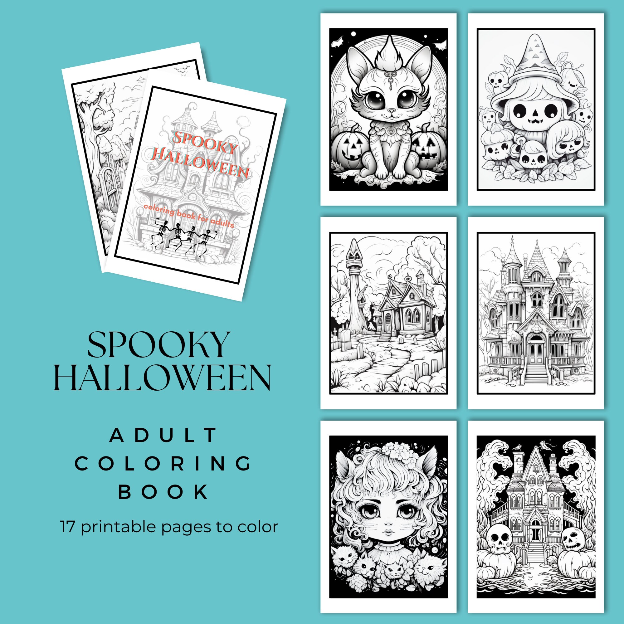 Ultimate Halloween Printable Coloring Book Bundle - Etsy