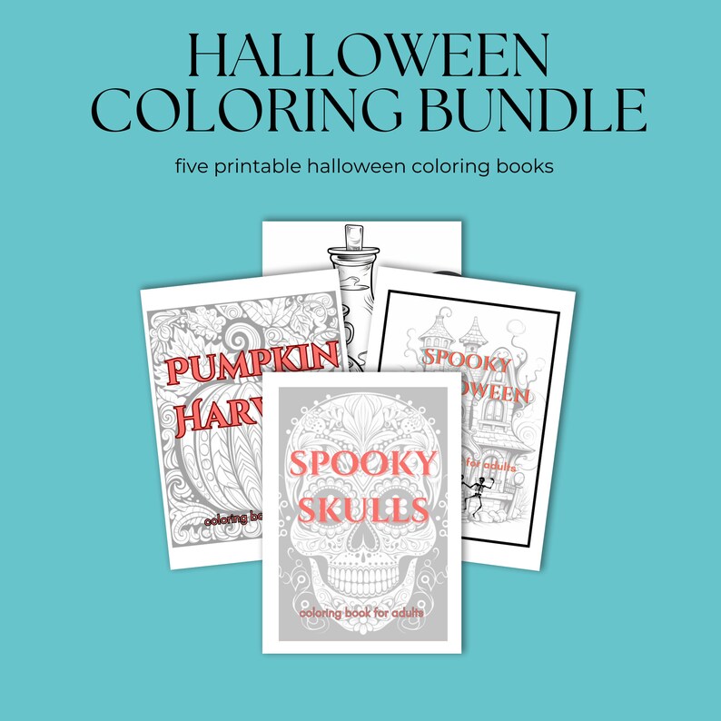 Ultimate Halloween Printable Coloring Book Bundle - Etsy