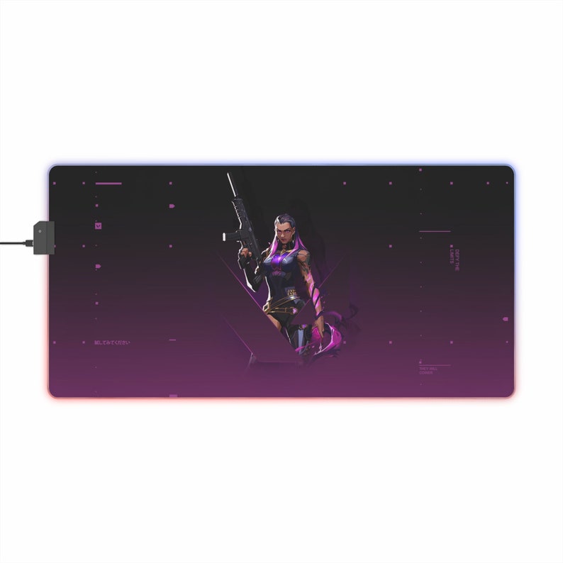 Valorant Reyna LED Gaming Desk Mat Mouse Pad - Etsy