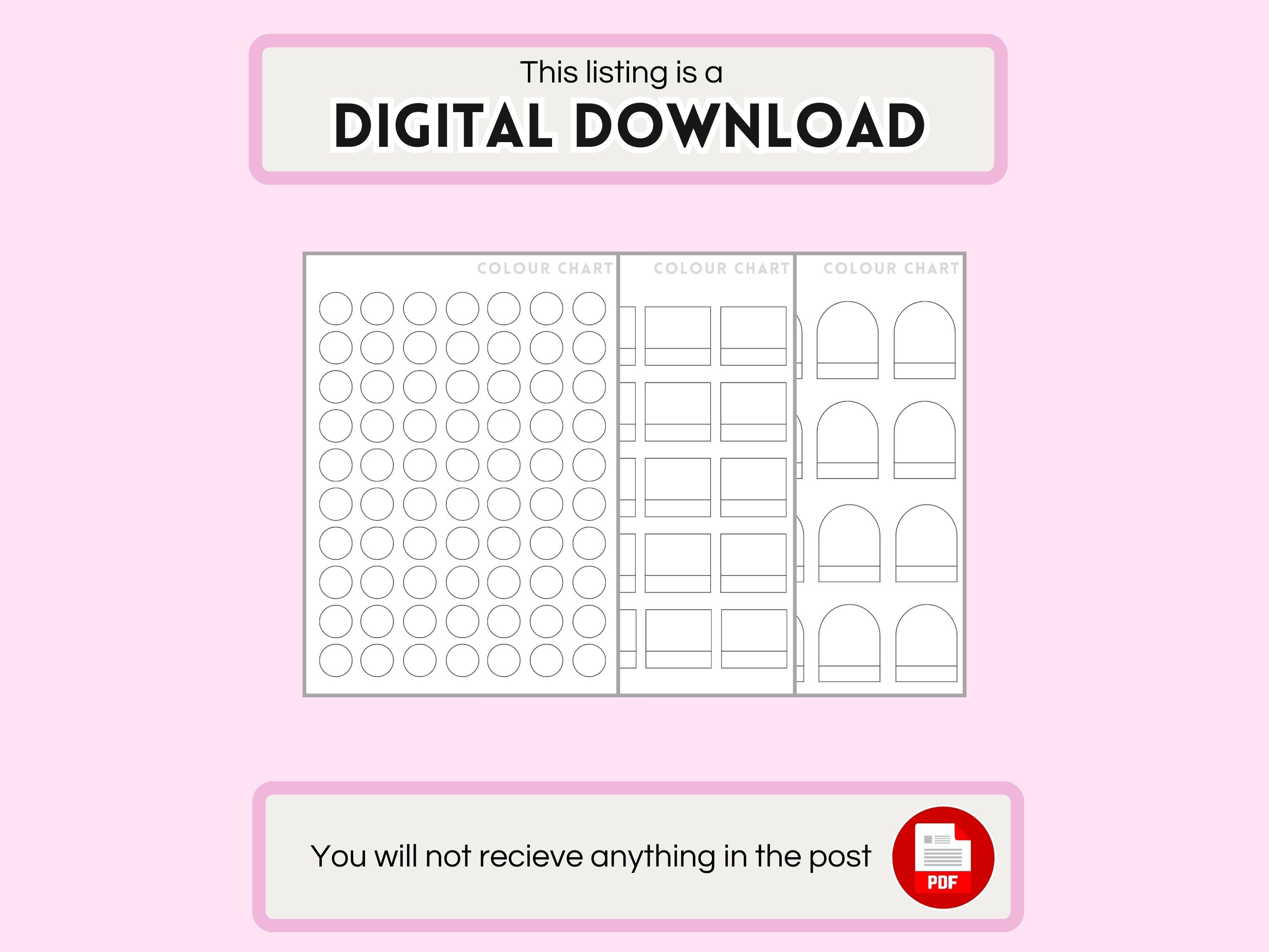 Ultimate Colour Chart Bundle, 7 Printable A4 Colour Charts. Colour ...