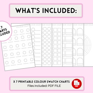 Ultimate Colour Chart Bundle, 7 Printable A4 Colour Charts. Colour ...