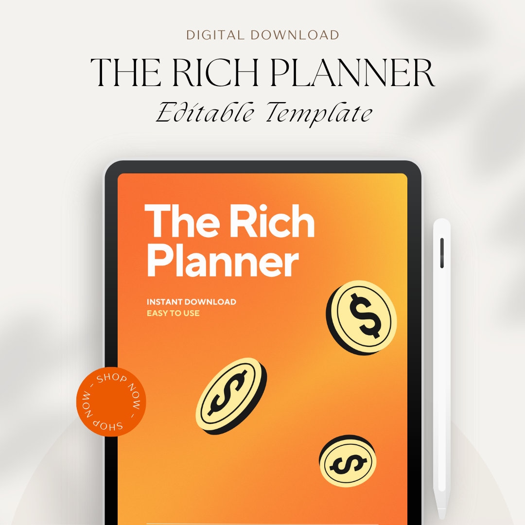 Planner Template Editable Financial Planner Digital Template Financial ...