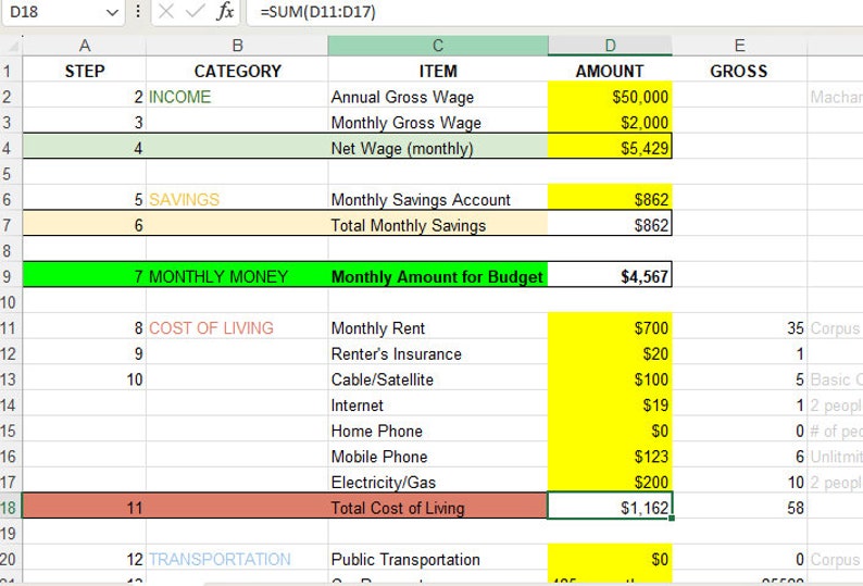 Personal Budgeting - Etsy