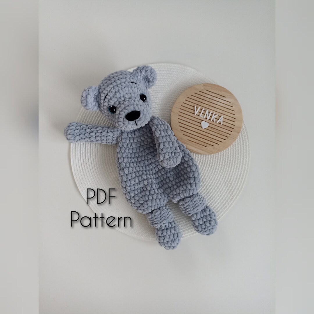 Bear Lovey Crochet Pattern, Plushie, Snuggler, Bear Tutorial, Amigurumi ...
