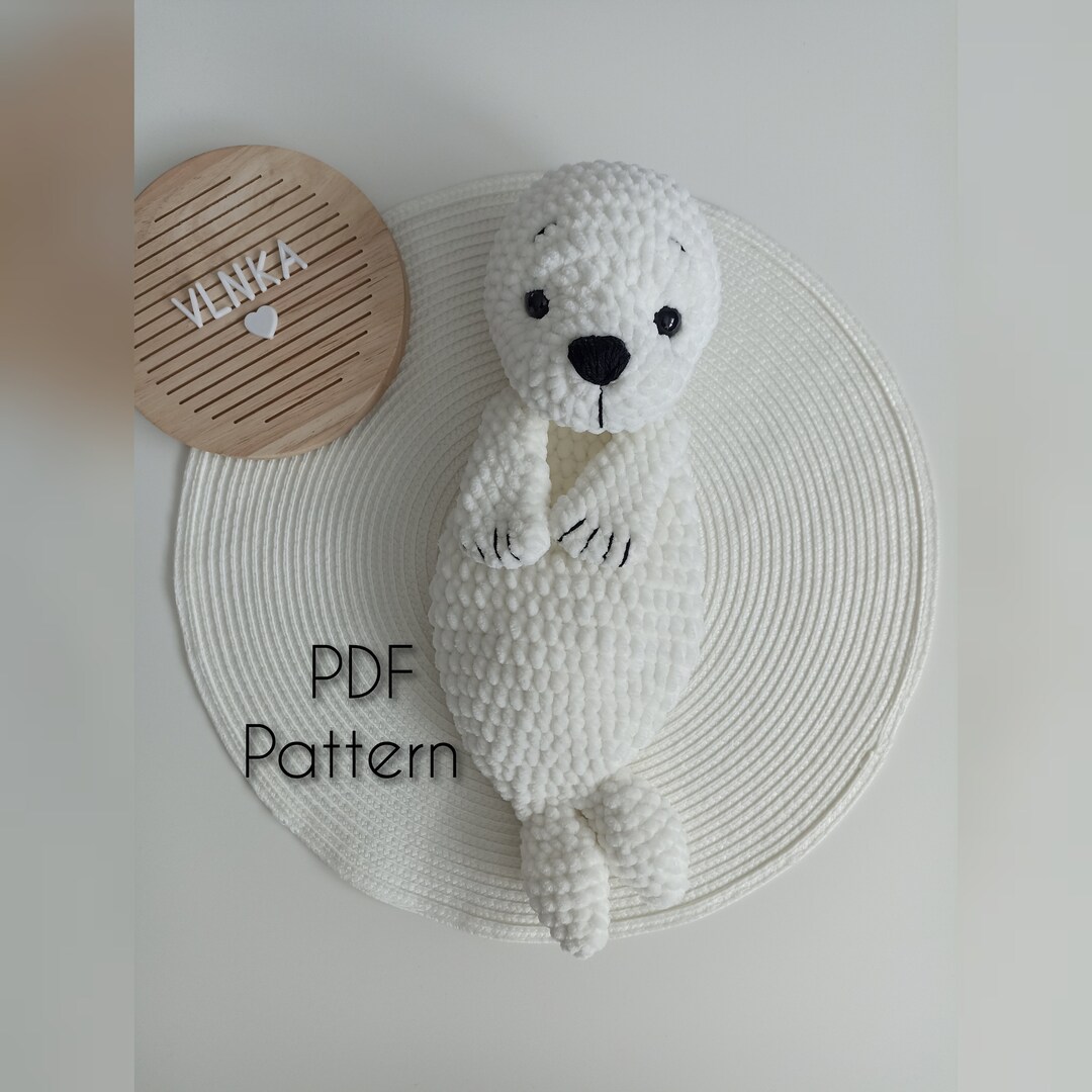 Seal Lovey Crochet Pattern, Plush Seal, Seal Snuggler, Crochet Seal ...