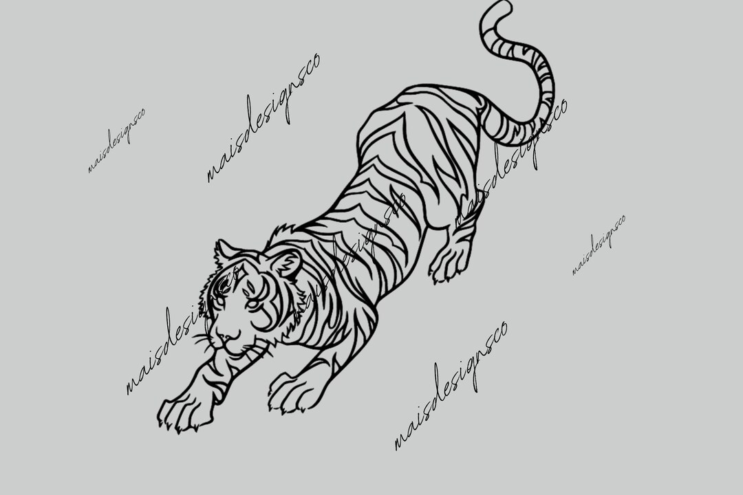 Crawling Tiger SVG | Tiger Decal | Printable SVG File | Tshirt Designs ...