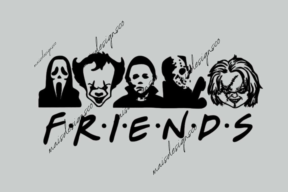 Horror Friends, SVG | Funny Decal | Printable SVG File | Tshirt Designs ...
