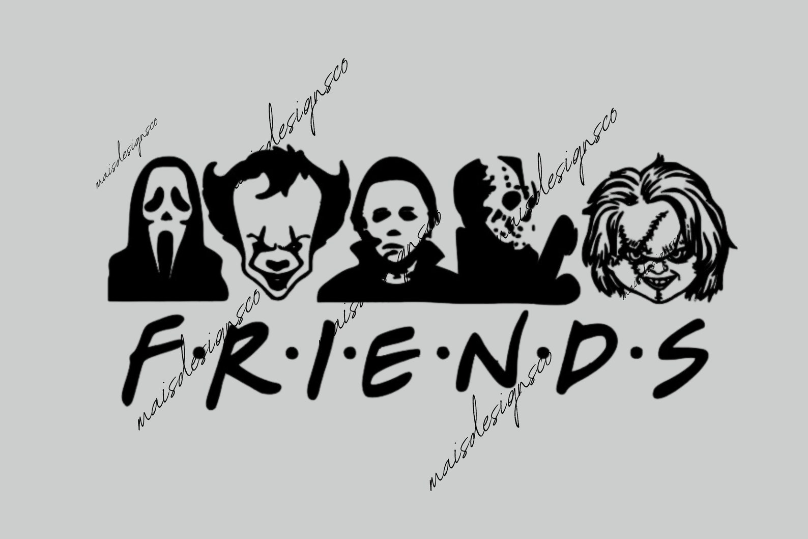 Horror Friends, SVG | Funny Decal | Printable SVG File | Tshirt Designs ...