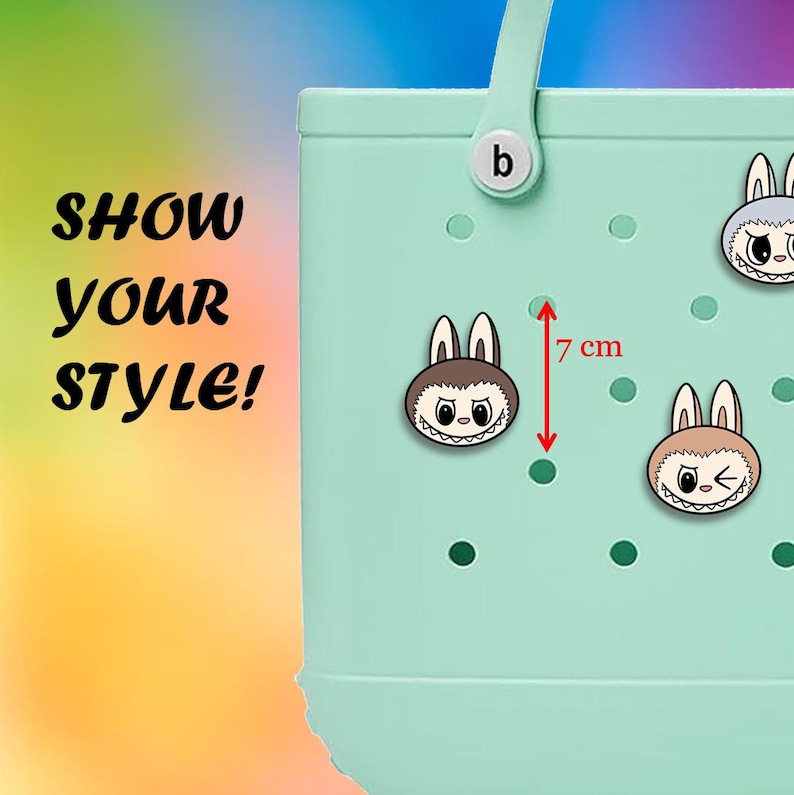 Cute Monster Bogg Bag Charm – 3D Printed Funny Face Bit With Magnetic ...