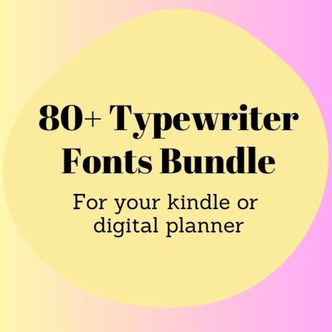 Typewriter Fonts Bundle for Kindle - Etsy