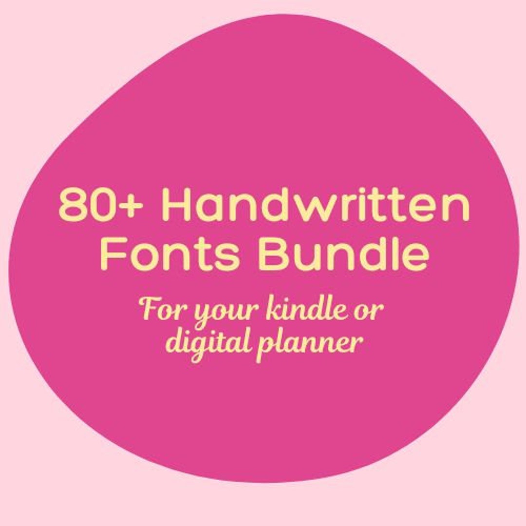 Handwritten Fonts Bundle for Kindle - Etsy