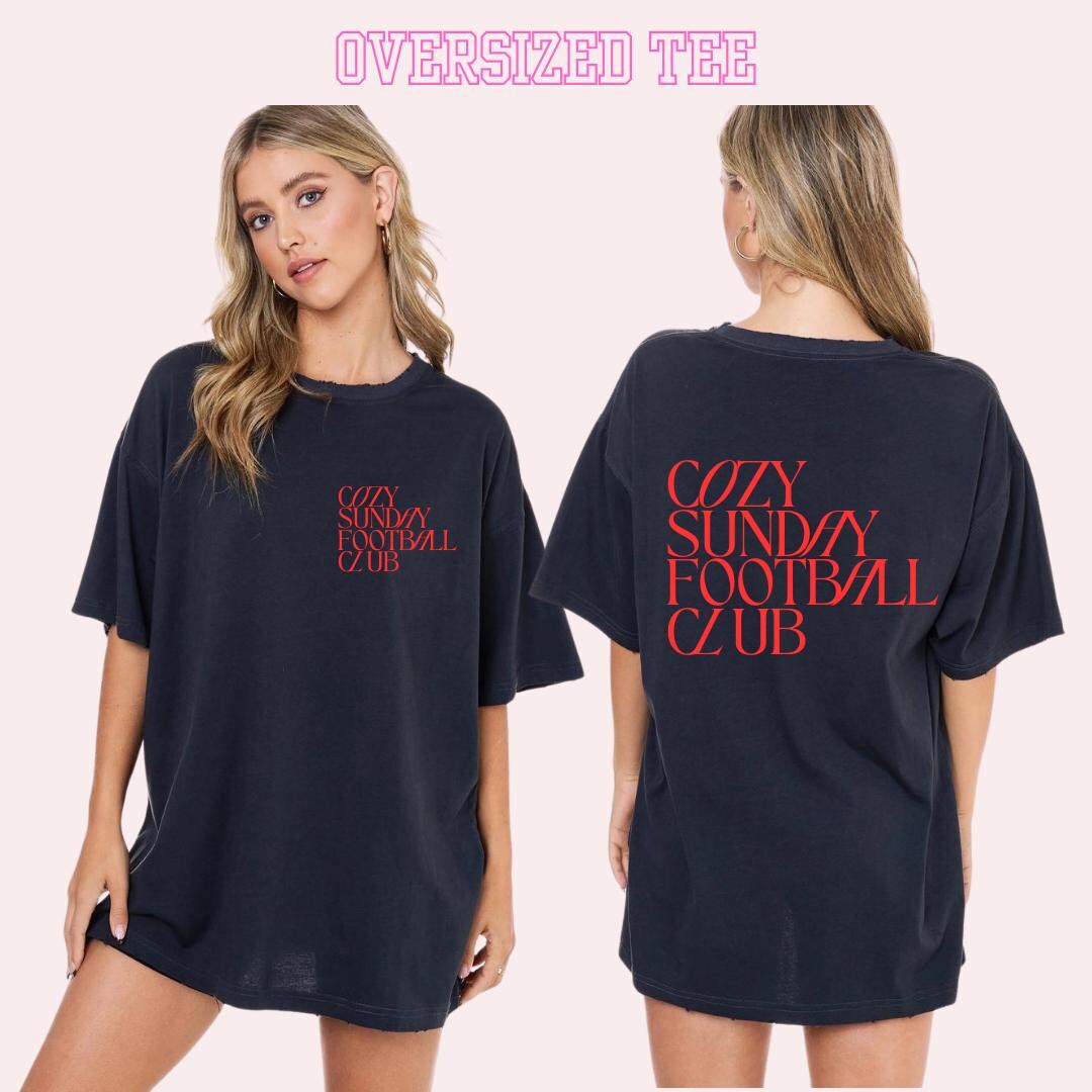 Custom Cozy Sunday Football Club T-shirt Football Team Custom T-shirt ...