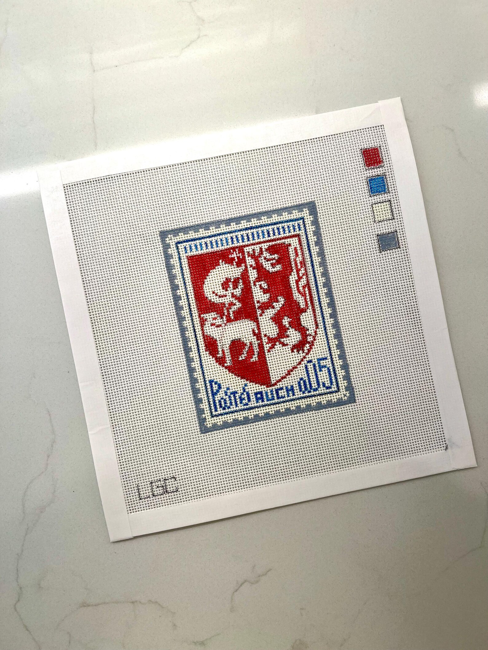 Vintage Stamp Series Needlepoint Canvas - 18 Mesh & Hand Painted - Etsy