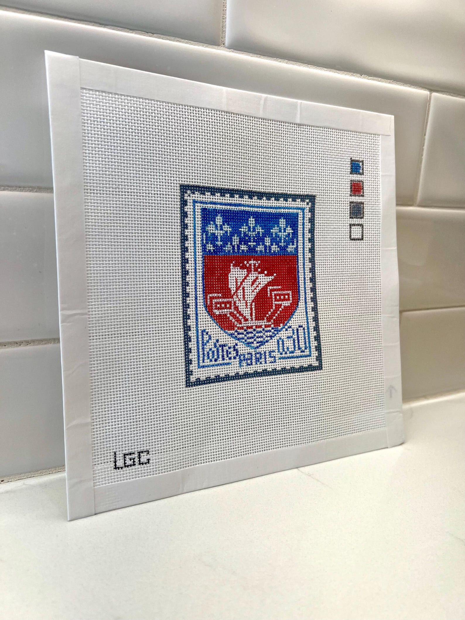 Vintage Stamp Series Needlepoint Canvas - 18 Mesh & Hand Painted - Etsy