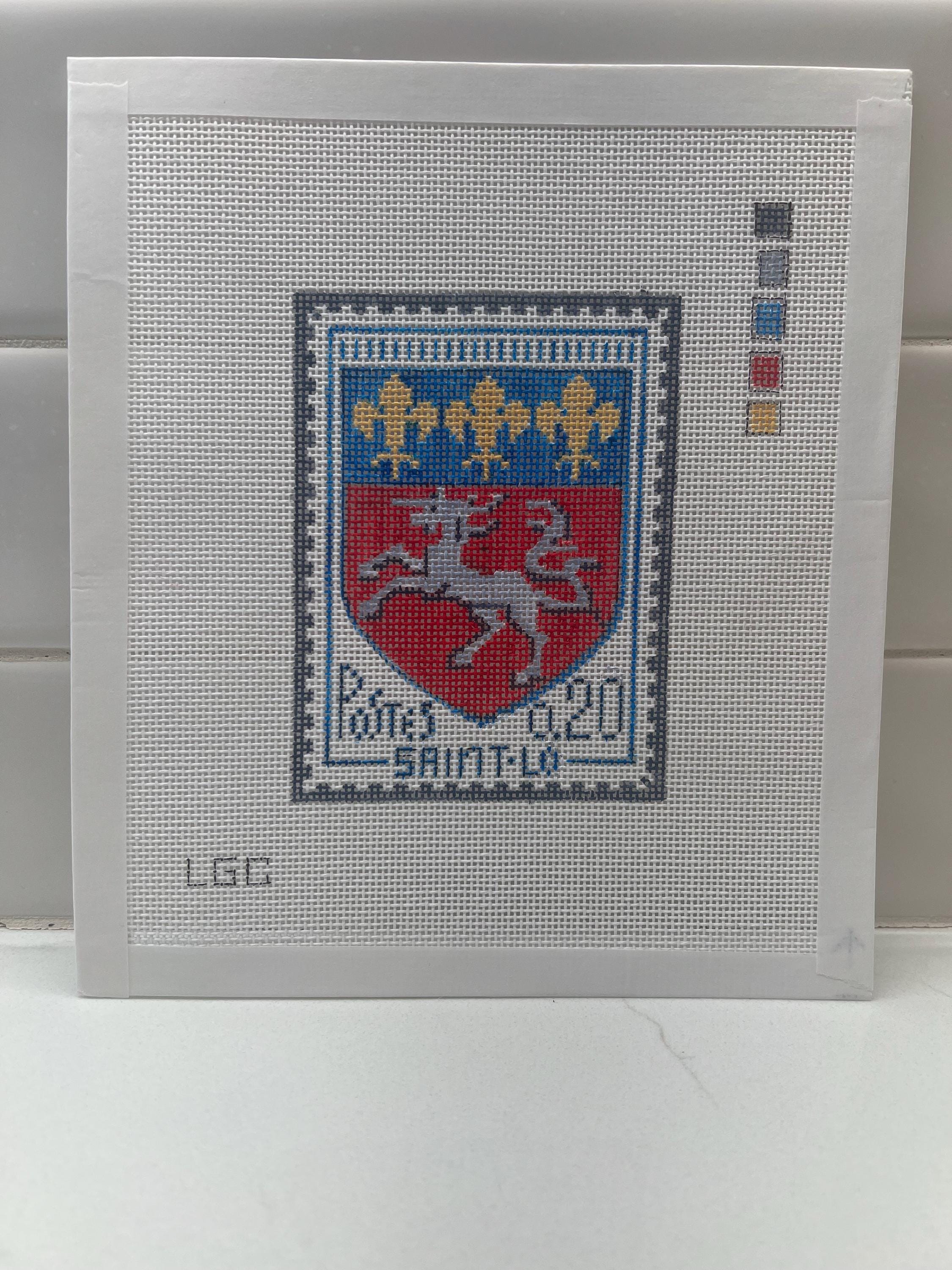 Vintage Stamp Series Needlepoint Canvas - 18 Mesh & Hand Painted - Etsy