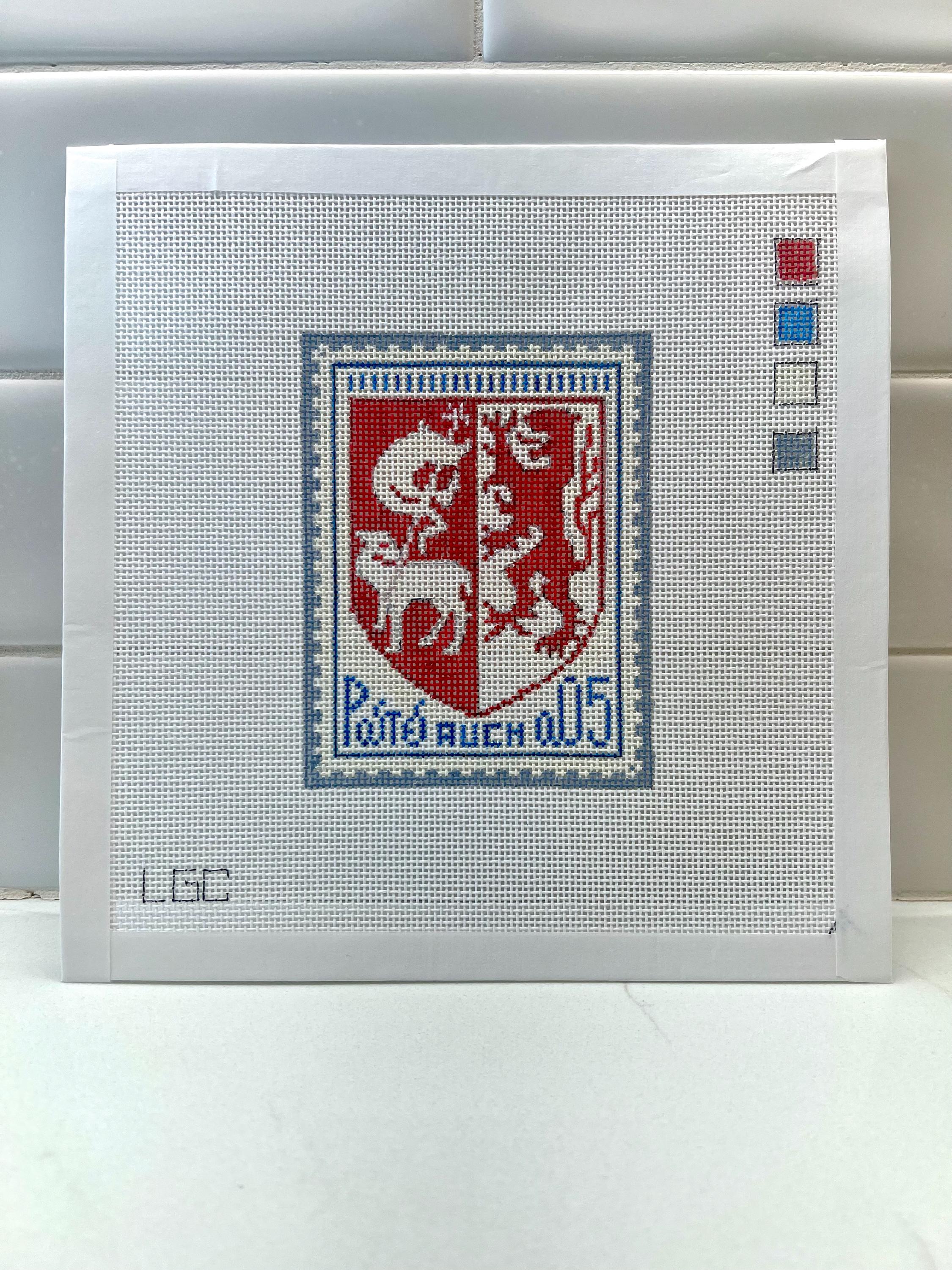 Vintage Stamp Series Needlepoint Canvas - 18 Mesh & Hand Painted - Etsy