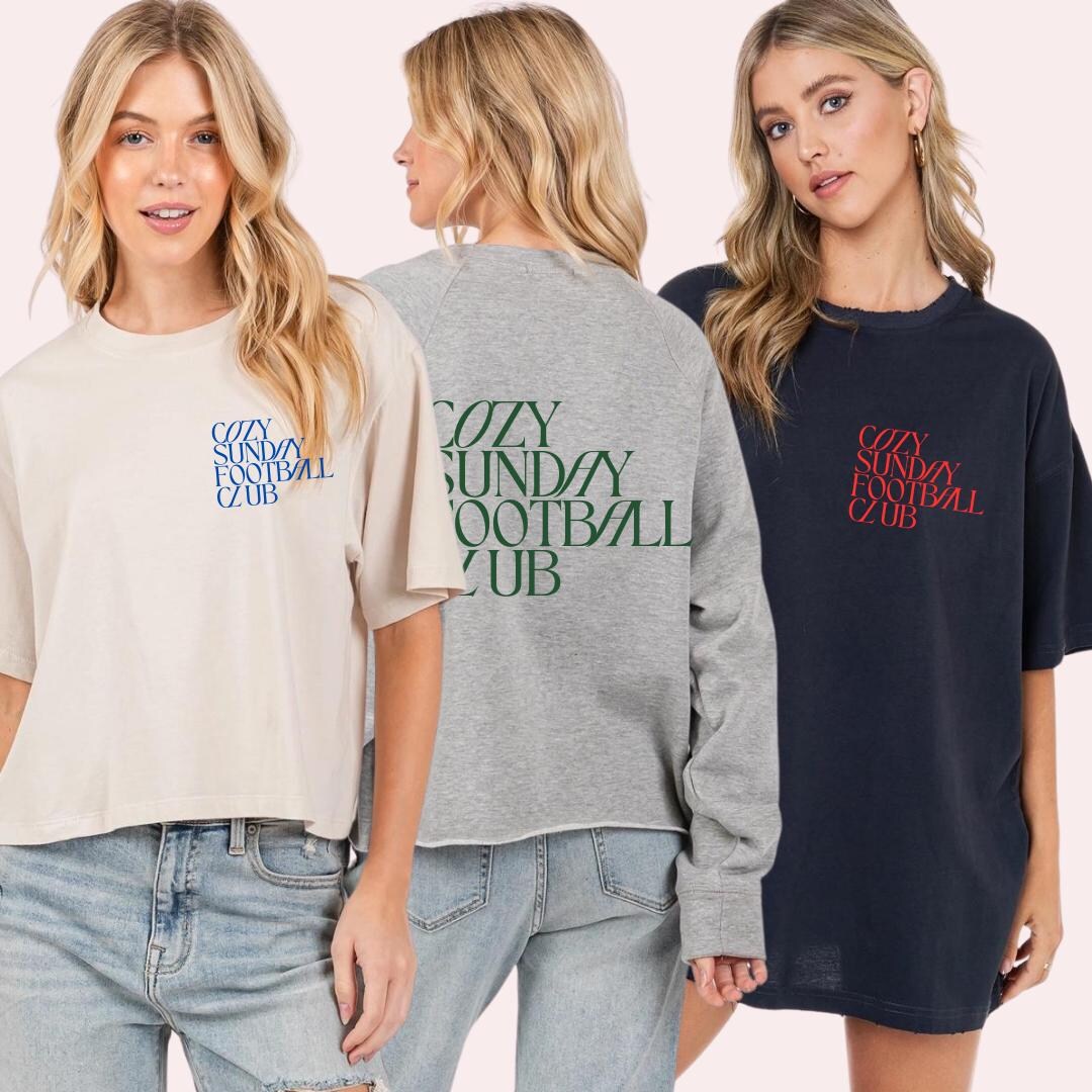 Custom Cozy Sunday Football Club Sweatshirt Football Custom Sweatshirt ...