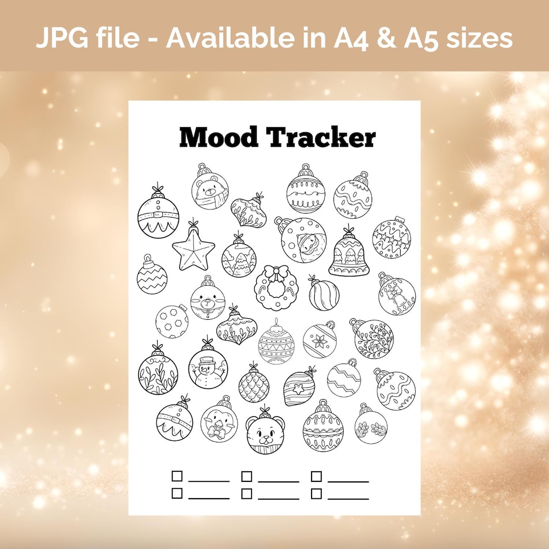 Printable Emotion Tracker With a Christmas Wishes List as a Gift - Page ...