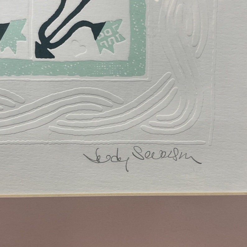 RARE Orig Judy Severson Hand Signed North Carolina Lily Quilt Framed ...