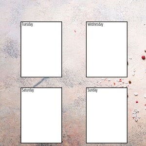 Printable Weekly Dinner Menu Template, Weekly Meal Planning Template ...