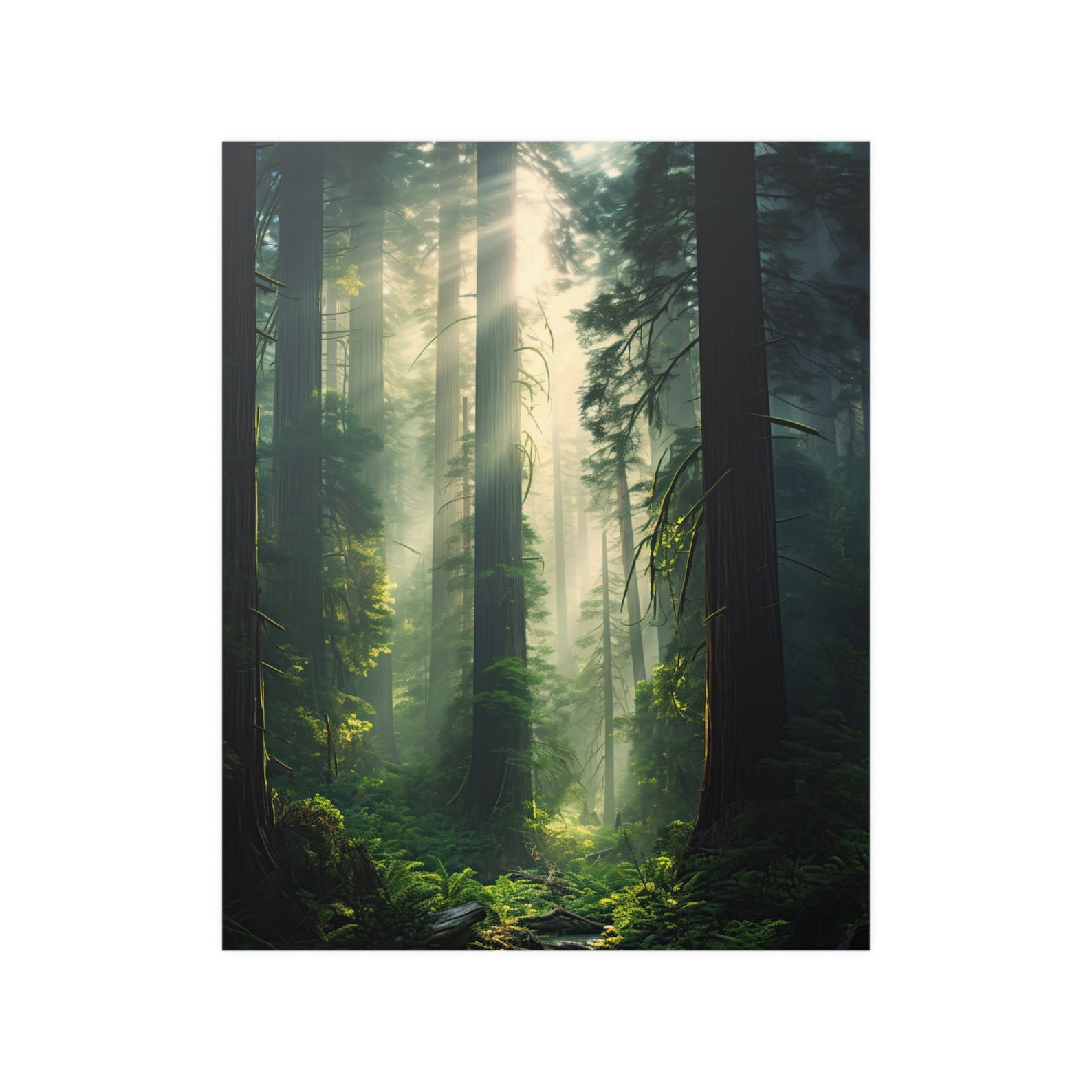 Enigmatic Forest, Wall Art, Poster Print, AI Art, Mystical Forest ...