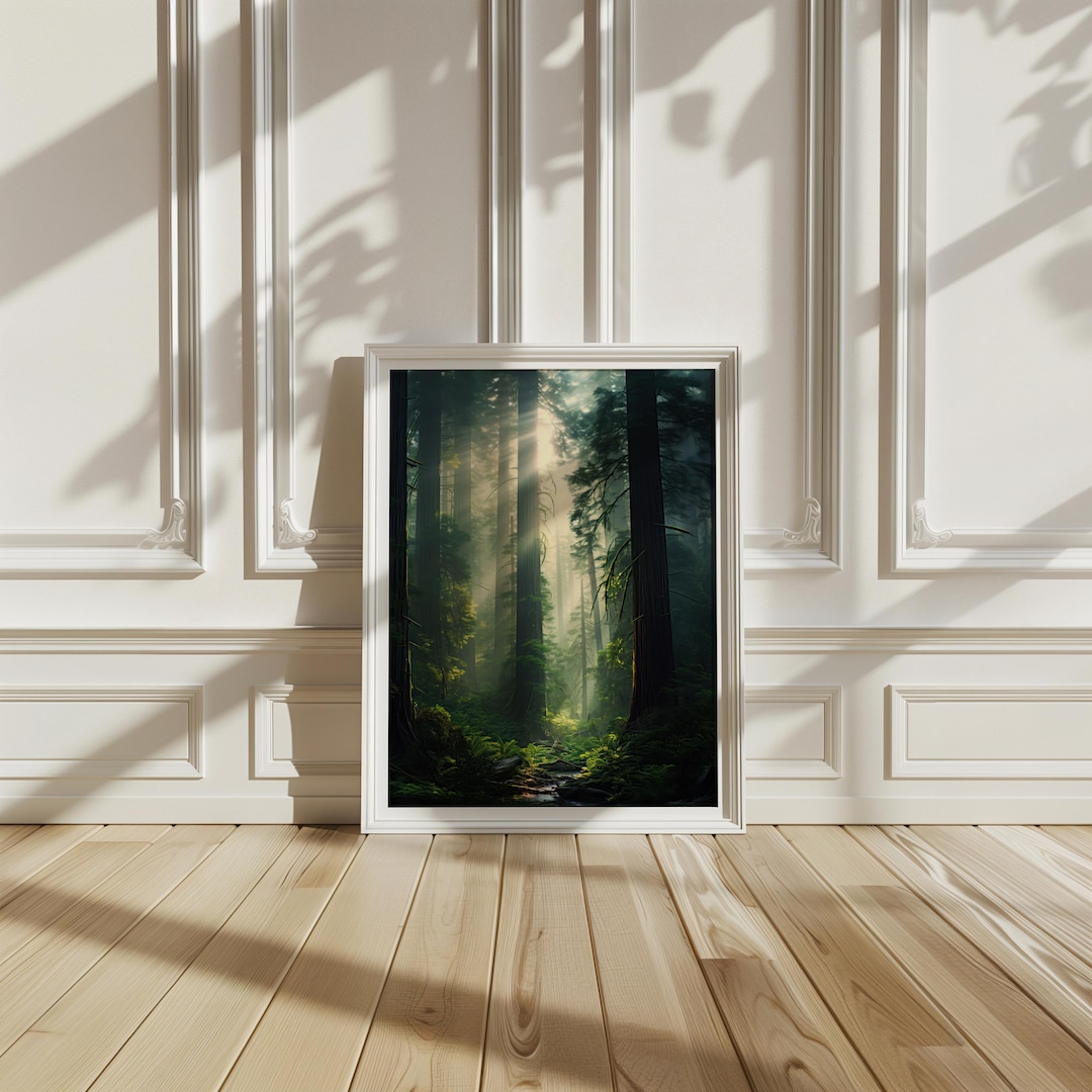 Enigmatic Forest, Wall Art, Poster Print, AI Art, Mystical Forest ...