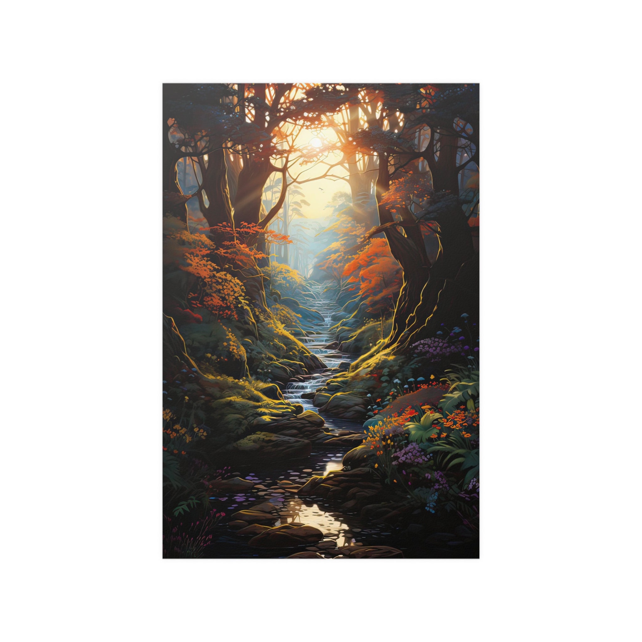 Fantasy Forest, Wall Art Print, Poster Print, AI Art, Magic Forest ...