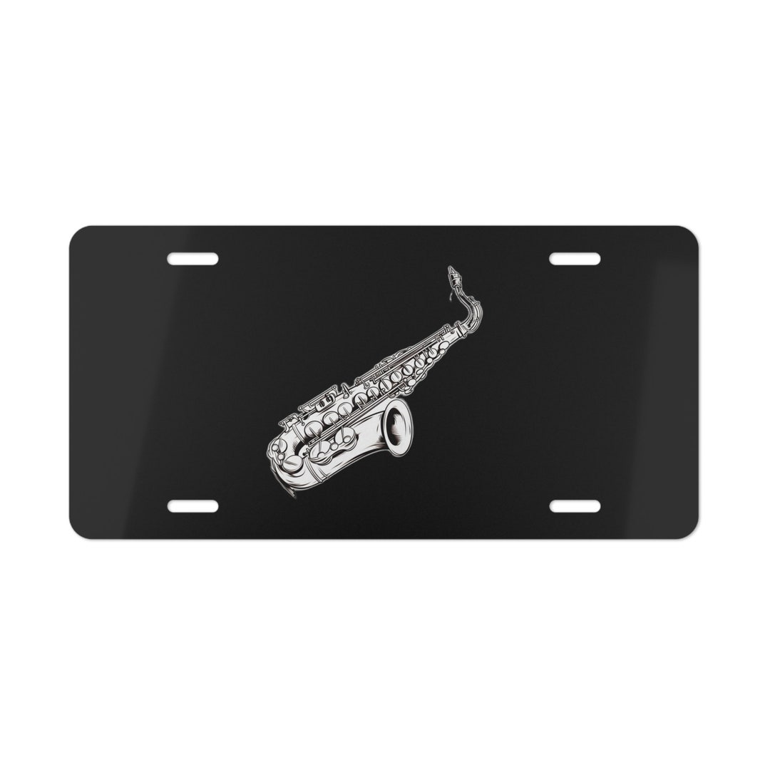 Saxophonist License Plate, Vanity License Plate, Musician License Plate ...