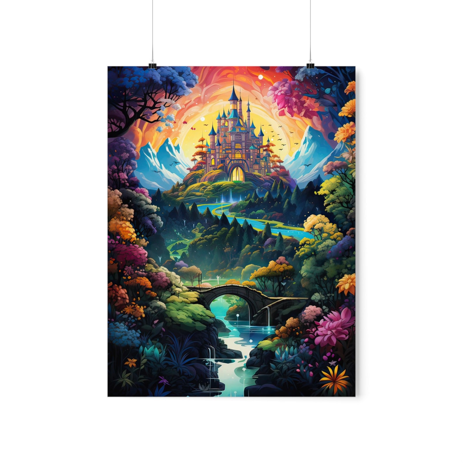 Fantasyland, Wall Art, Poster Art, Poster Print, AI Art, Whimsical ...