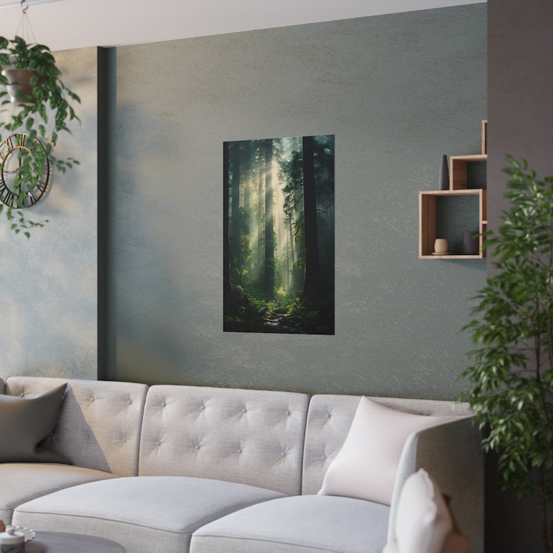 Enigmatic Forest, Wall Art, Poster Print, AI Art, Mystical Forest ...