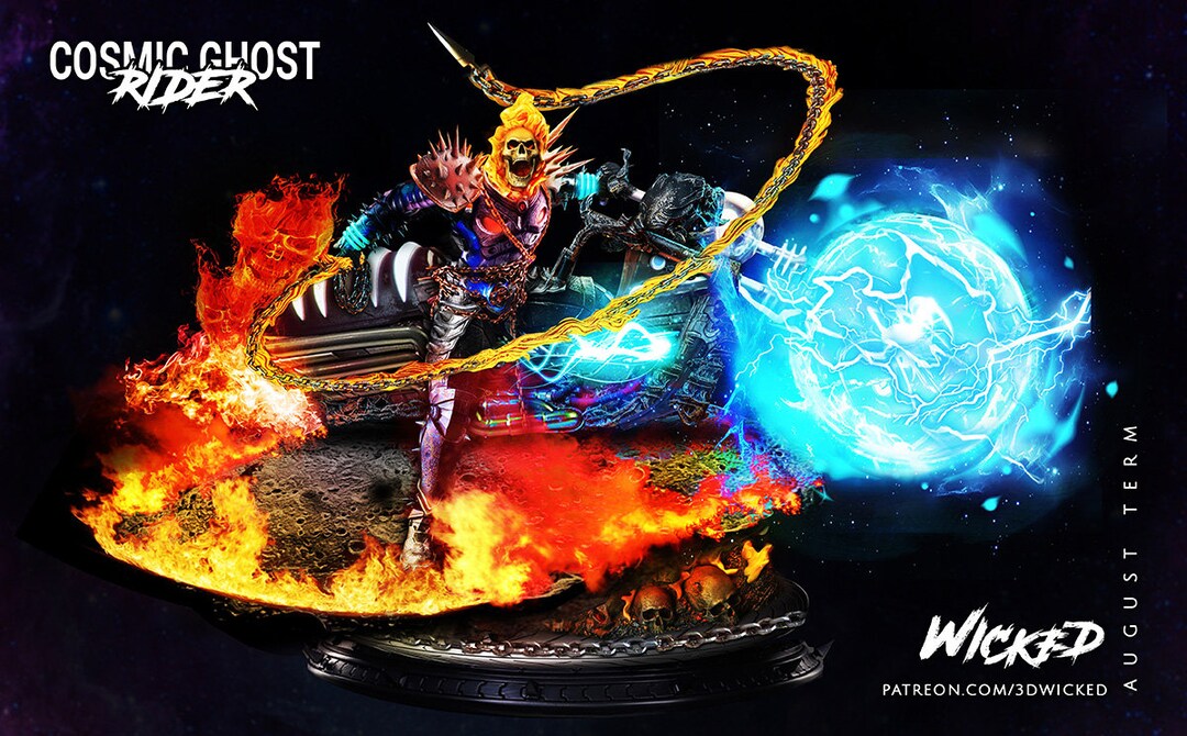 Ghost Rider Figure by Wicked Free Shipping Worldwide - Etsy
