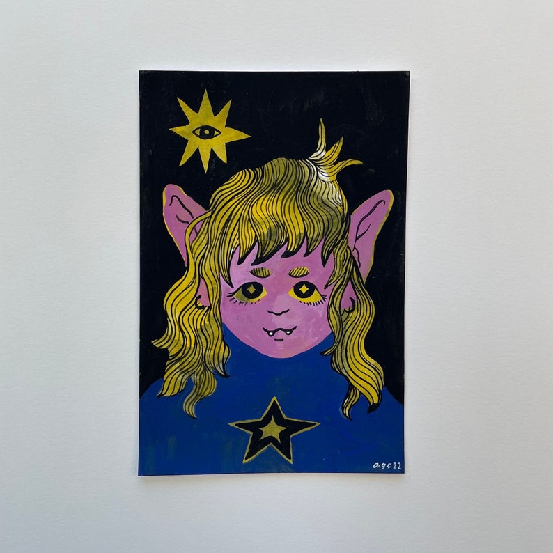Star Elf • Original Painting - Etsy