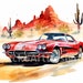 20 American Sports Cars Watercolor Clipart PNG Images - Etsy